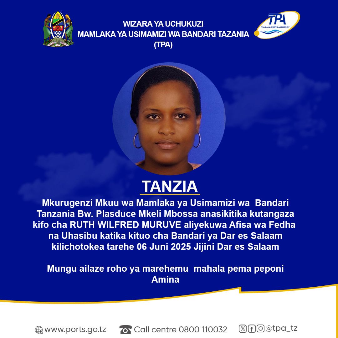 TANZIA SALAMU ZA POLE